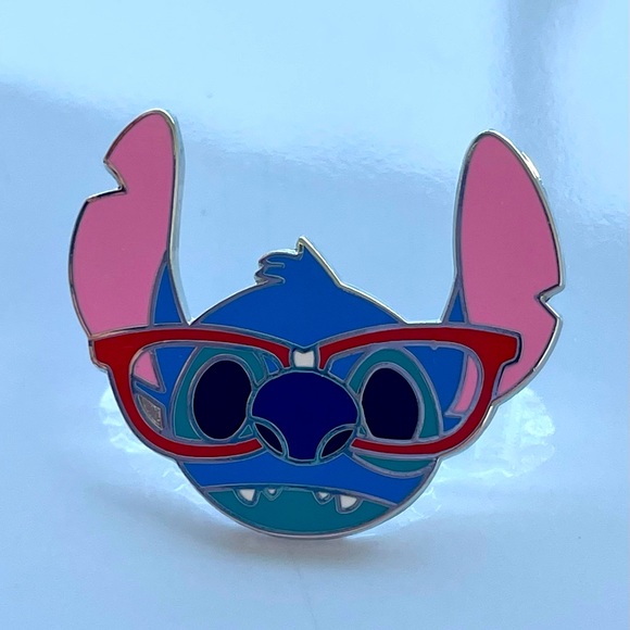 Disney | Accessories | Disney Nerd Stitch With Glasses Pin | Poshmark